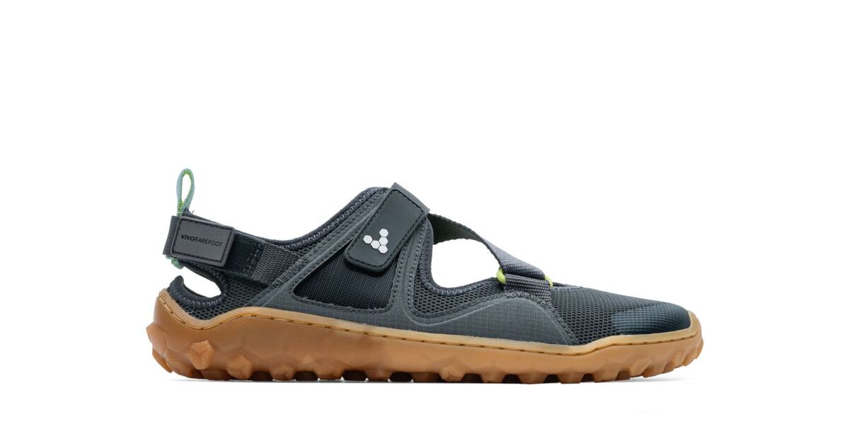 Vivobarefoot TRACKER SANDAL WOMENS CHARCOAL/GUM - VIVOBAREFOOT